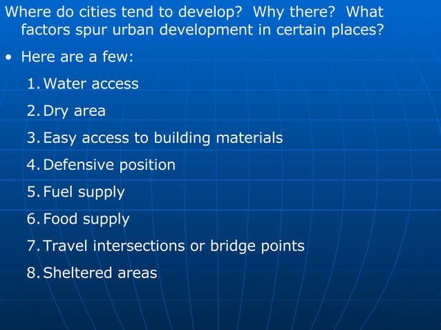 4.4 - Urban Geography | PPT | Geography | Science