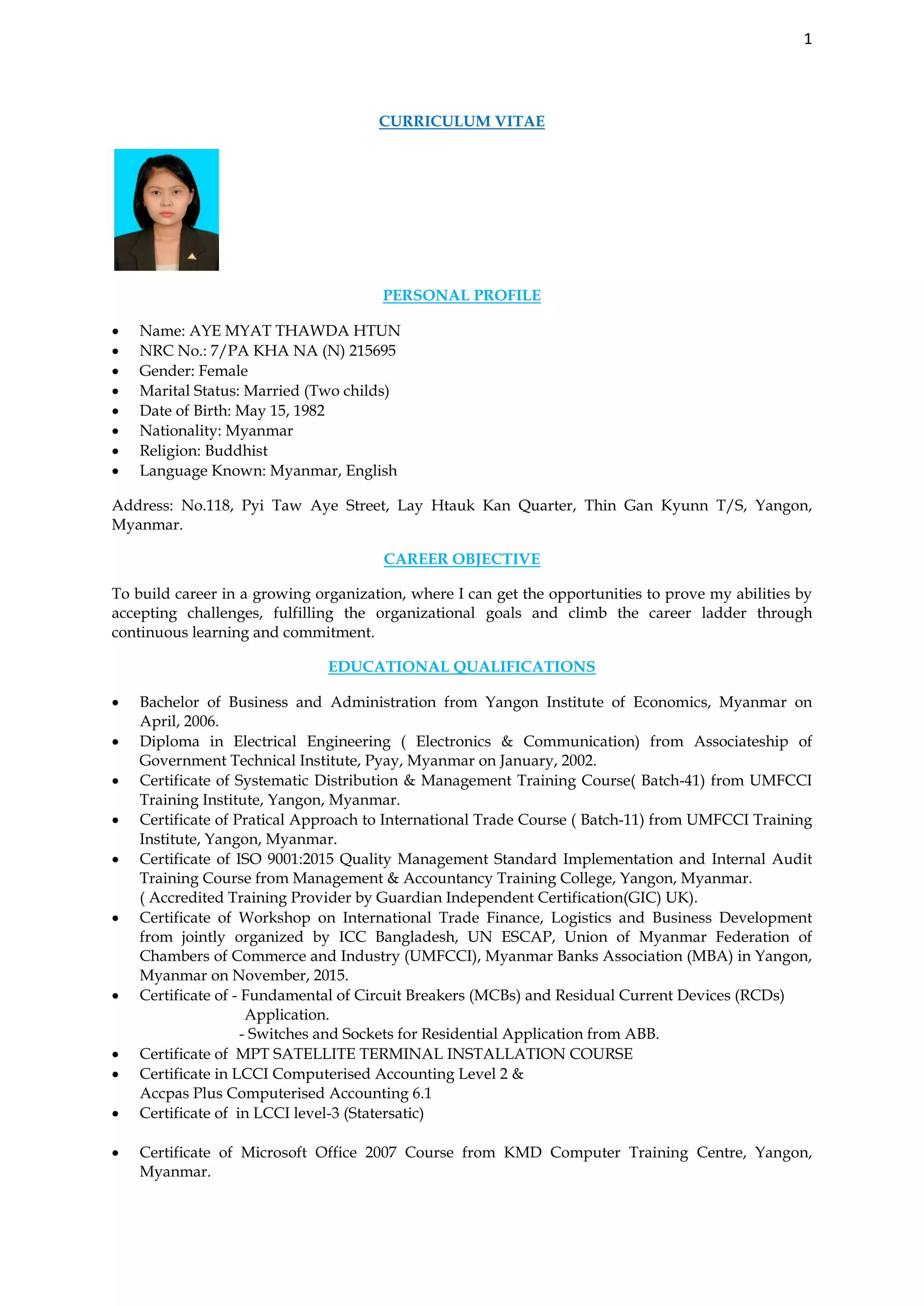 CV and Cover letter of AMTDH | PDF