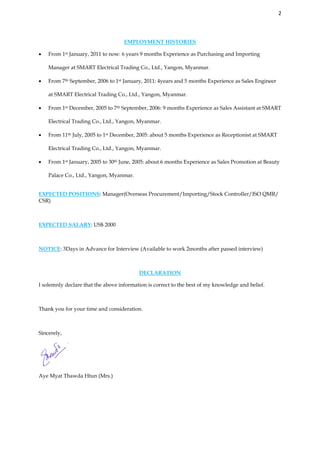 CV and Cover letter of AMTDH | PDF | Business Administration | Business