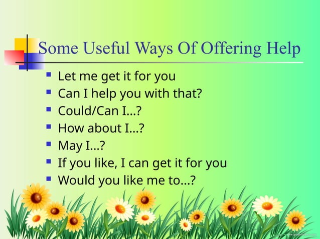 offering help when we meet each other first time | PPTX