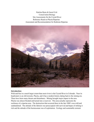 Field Lab 3 Report-Byars-Evitt Stream Ecology Assesment-Crystal River ...