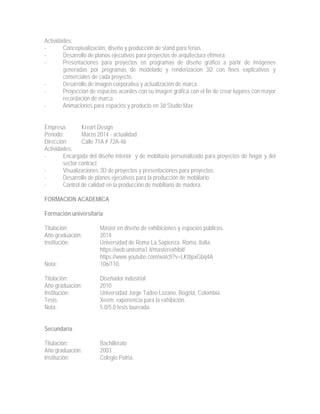 CV LORENA BAEZ_2015 | PDF