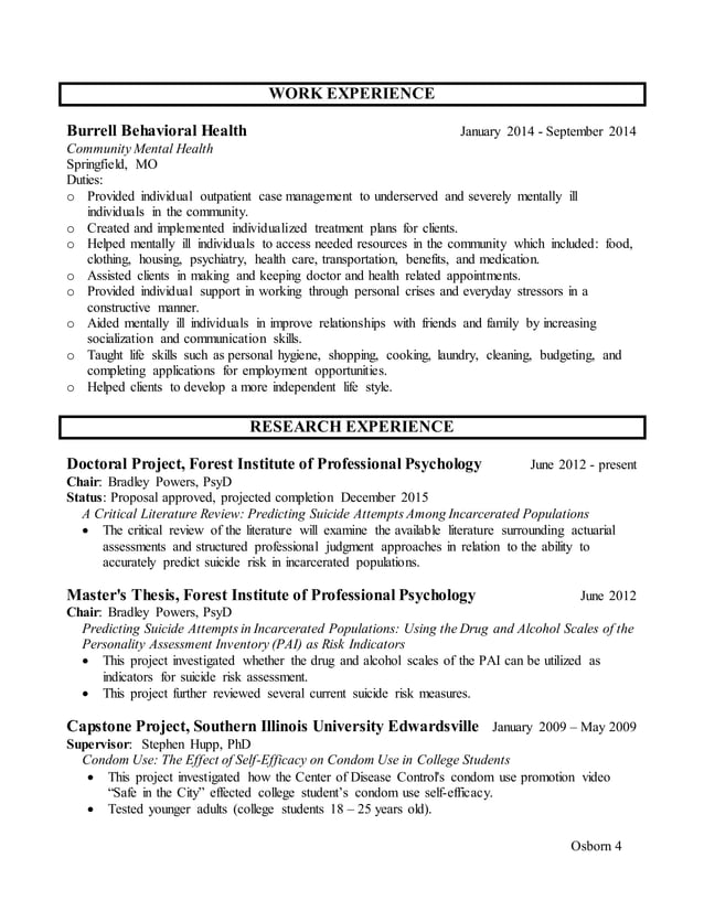 Nicole Osborn CV -No References | PDF