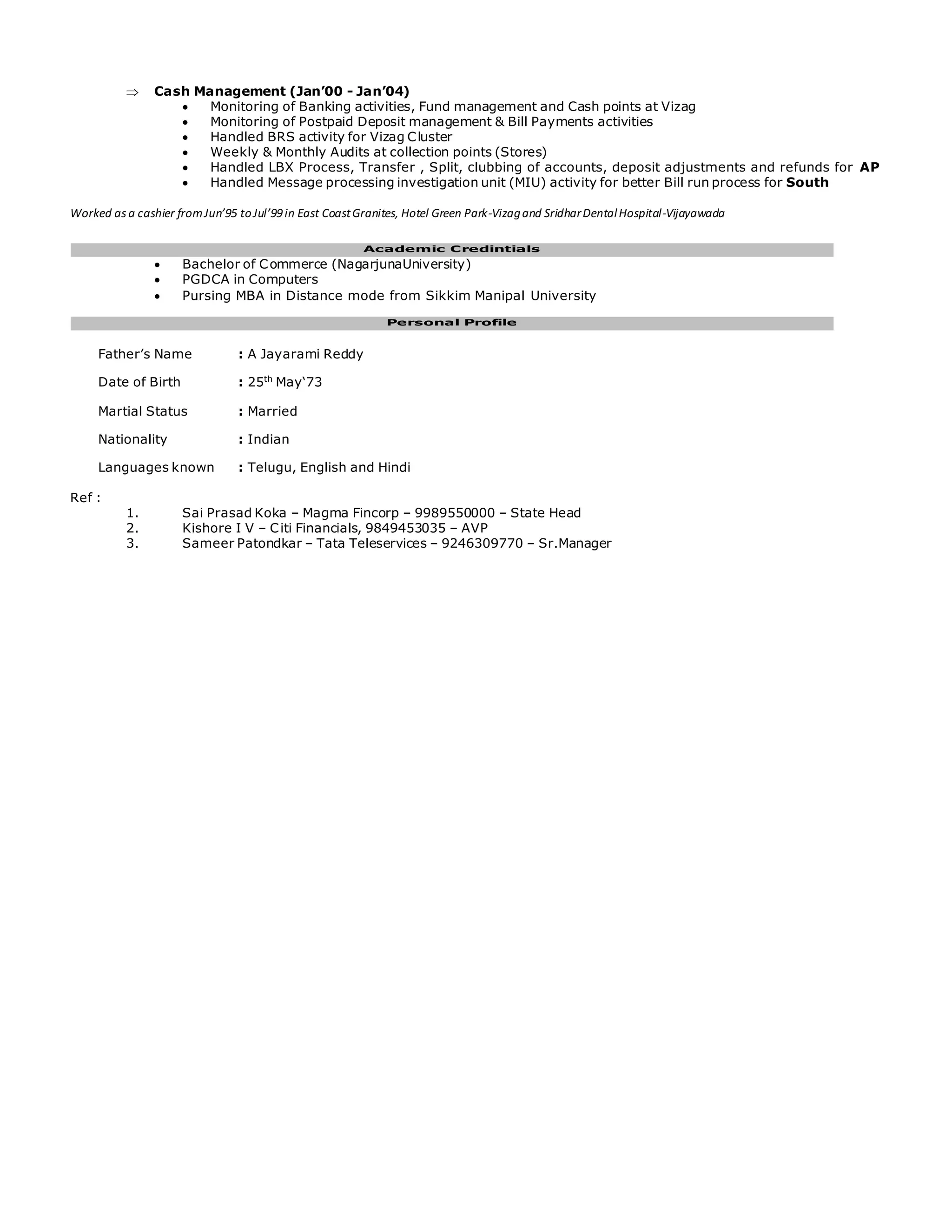 CV - Narendra | DOCX