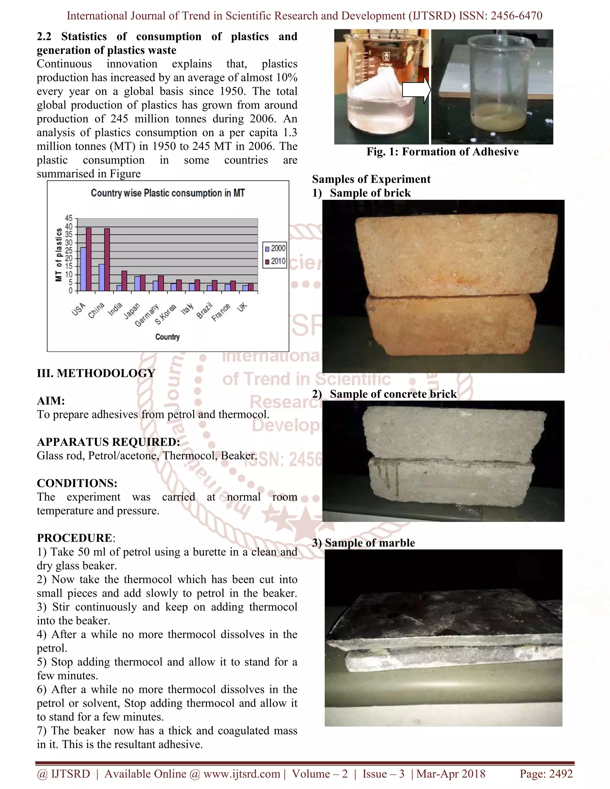 Adhesive from Petrol and Thermocol | PDF