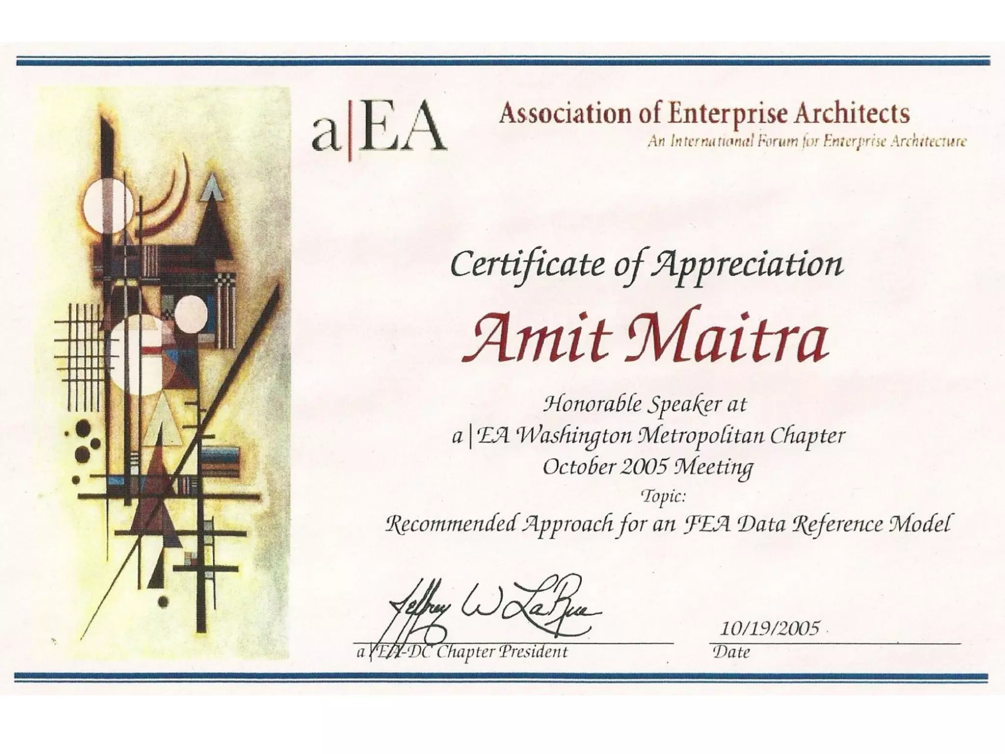 AEA Cert of Appreciation | PDF