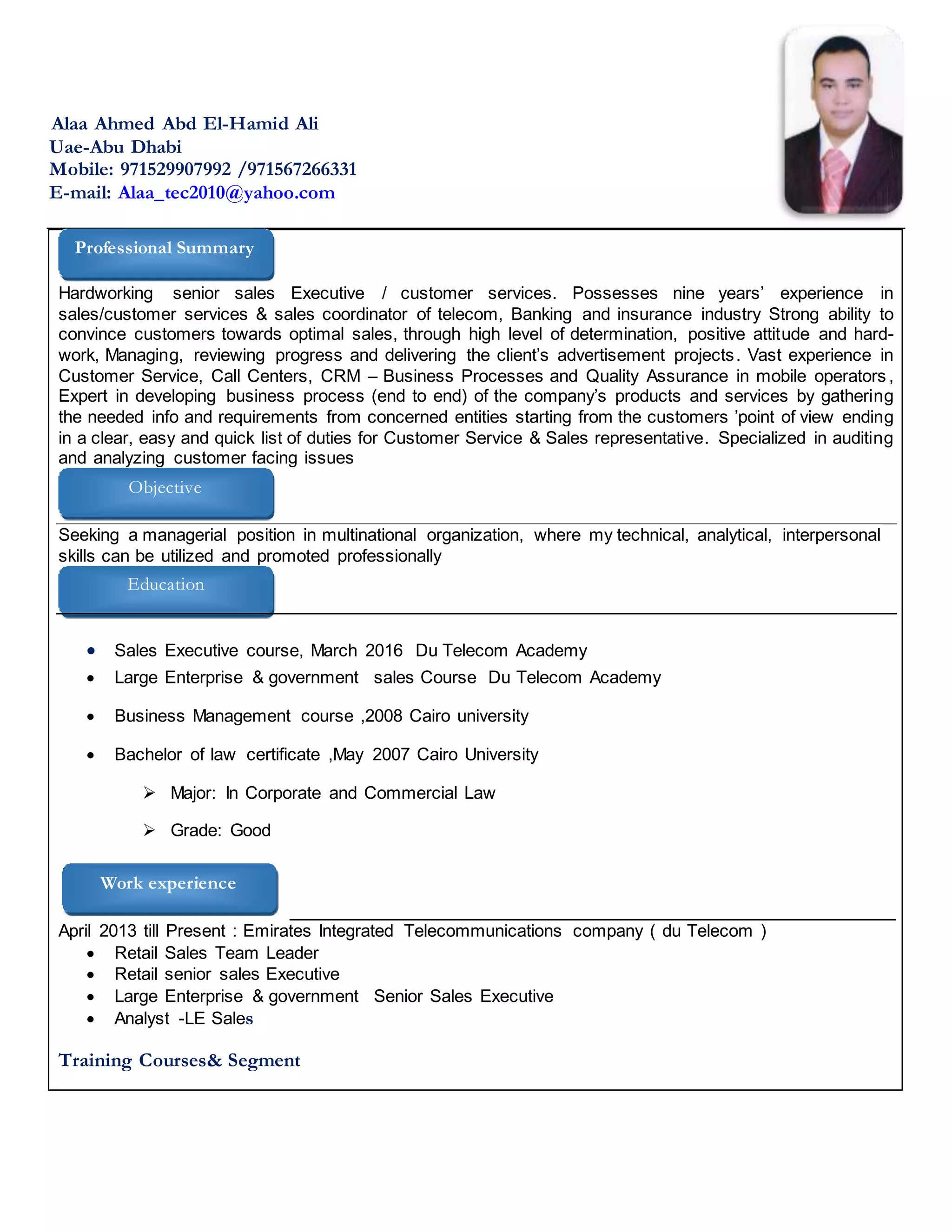 Alaa Ahmed resume | PDF