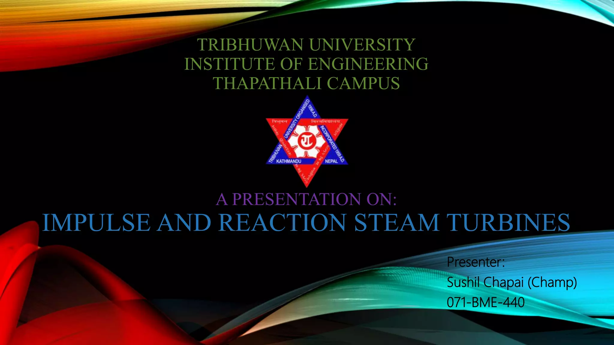 Impulse and reaction steam turbines | PPTX