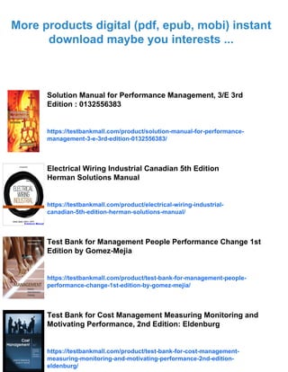 Full download Test Bank for Performance Management, 3rd Edition: Herman ...