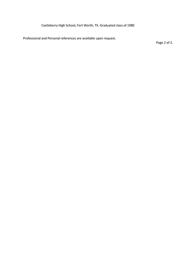 Updated Re'sume'-DWayneBaldwin | PDF