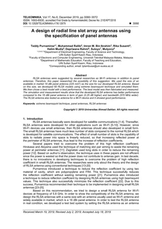 A design of radial line slot array antennas using the specification of panel antennas | PDF