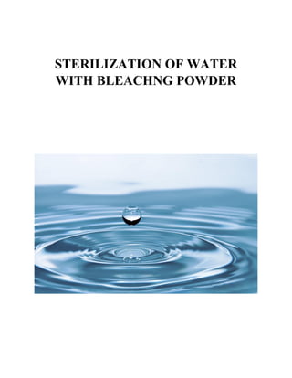Bleaching powder in water store