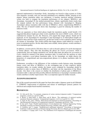 AN INVESTIGATION OF THE SAMPLING-BASED ALIGNMENT METHOD AND ITS CONTRIBUTIONS | PDF