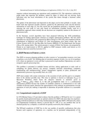 AN ANT COLONY OPTIMIZATION ALGORITHM FOR JOB SHOP SCHEDULING PROBLEM ...