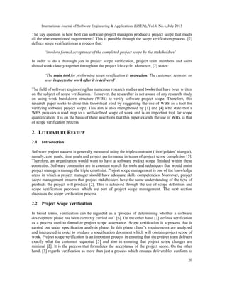 WORK BREAKDOWN STRUCTURE: A TOOL FOR SOFTWARE PROJECT SCOPE ...