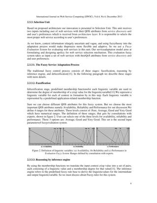 FUZZY-BASED ARCHITECTURE TO IMPLEMENT SERVICE SELECTION ADAPTATION STRATEGY | PDF