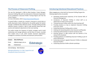 Edstrategic and Classroom Profiling | PDF