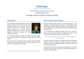 Edstrategic and Classroom Profiling | PPT