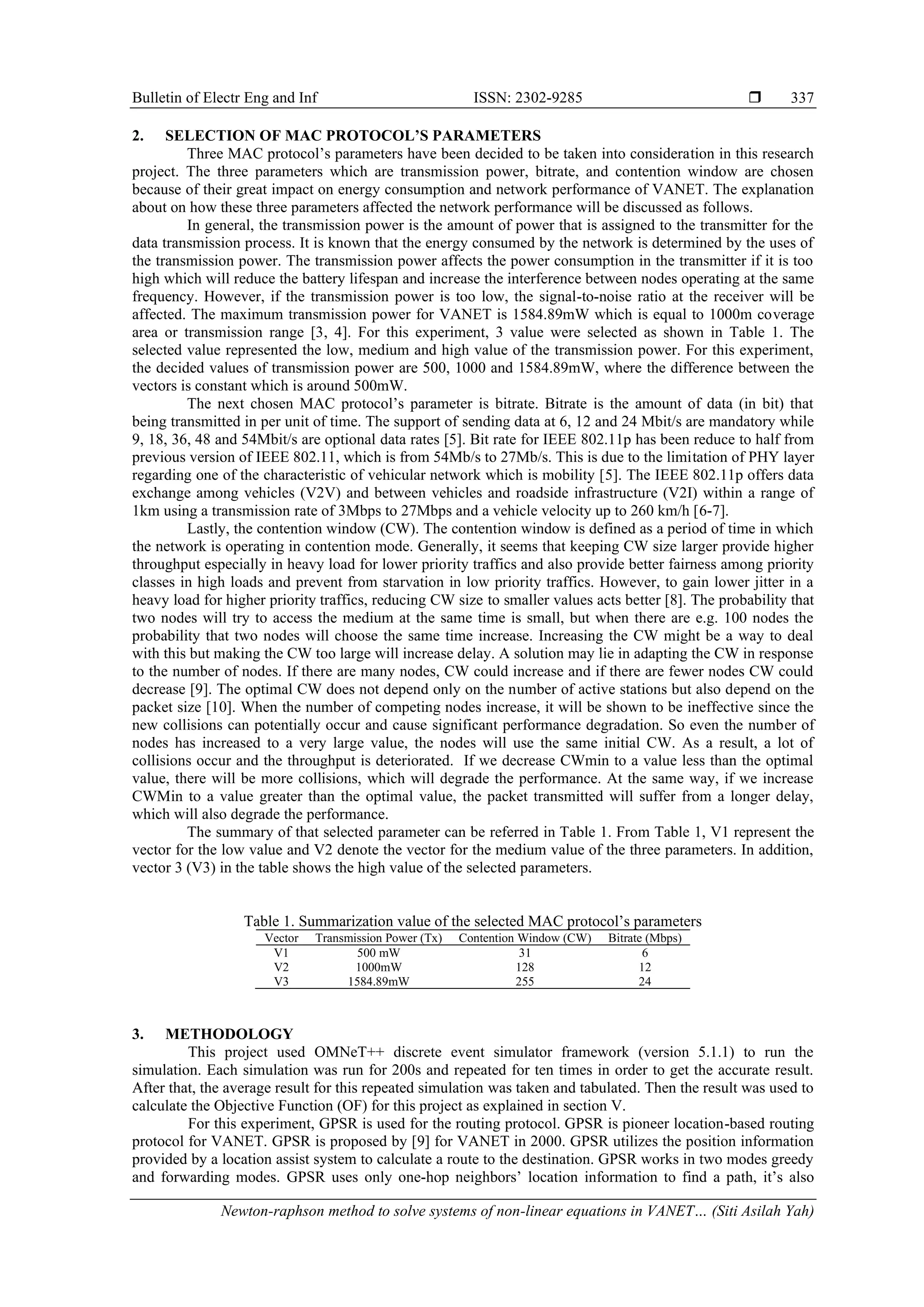 Newton-raphson method to solve systems of non-linear equations in VANET performance optimization ...