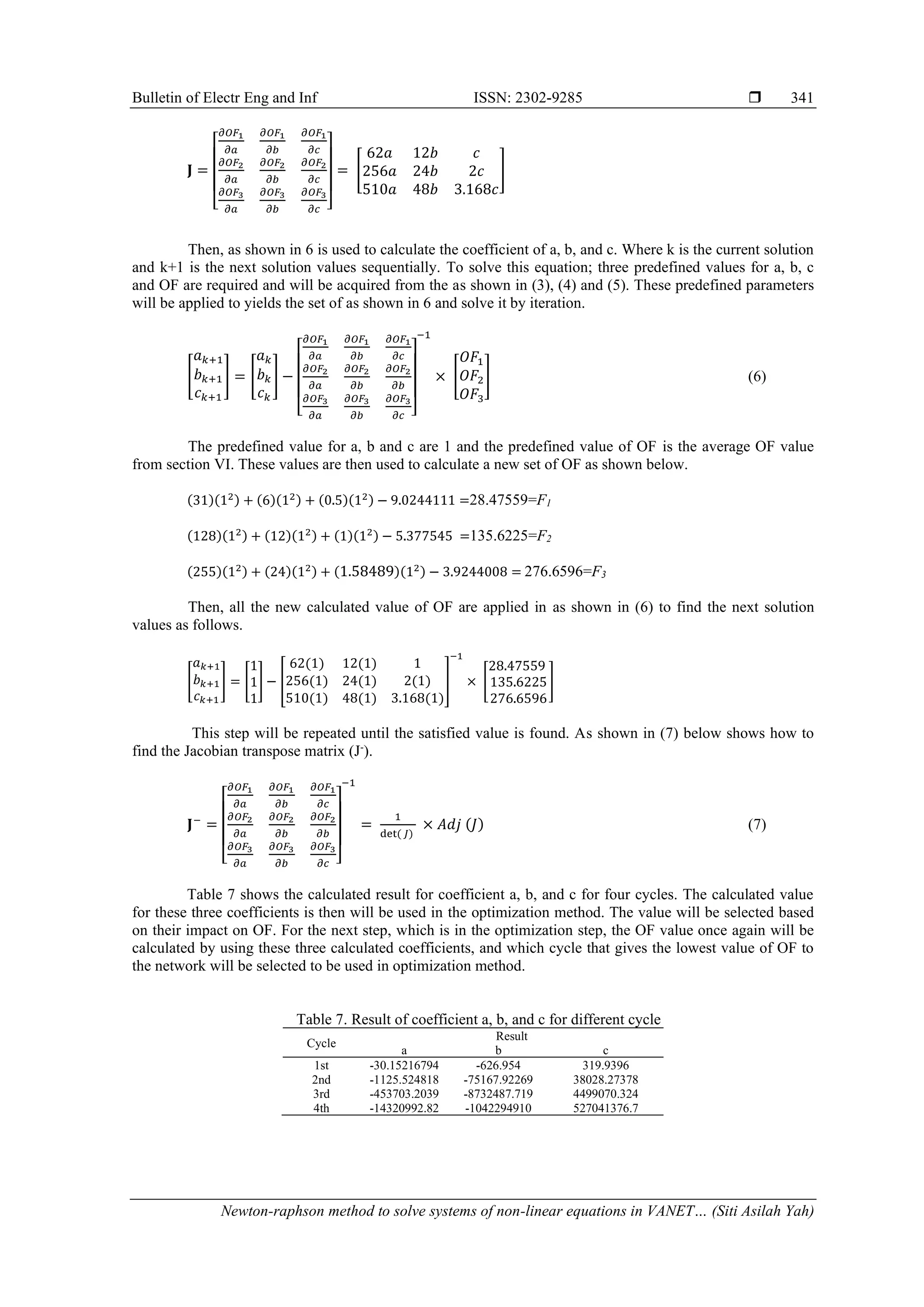 Newton-raphson method to solve systems of non-linear equations in VANET performance optimization ...