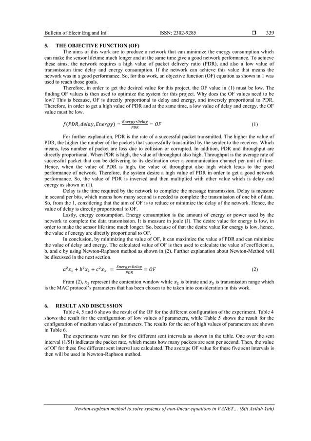 Newton-raphson method to solve systems of non-linear equations in VANET performance optimization ...