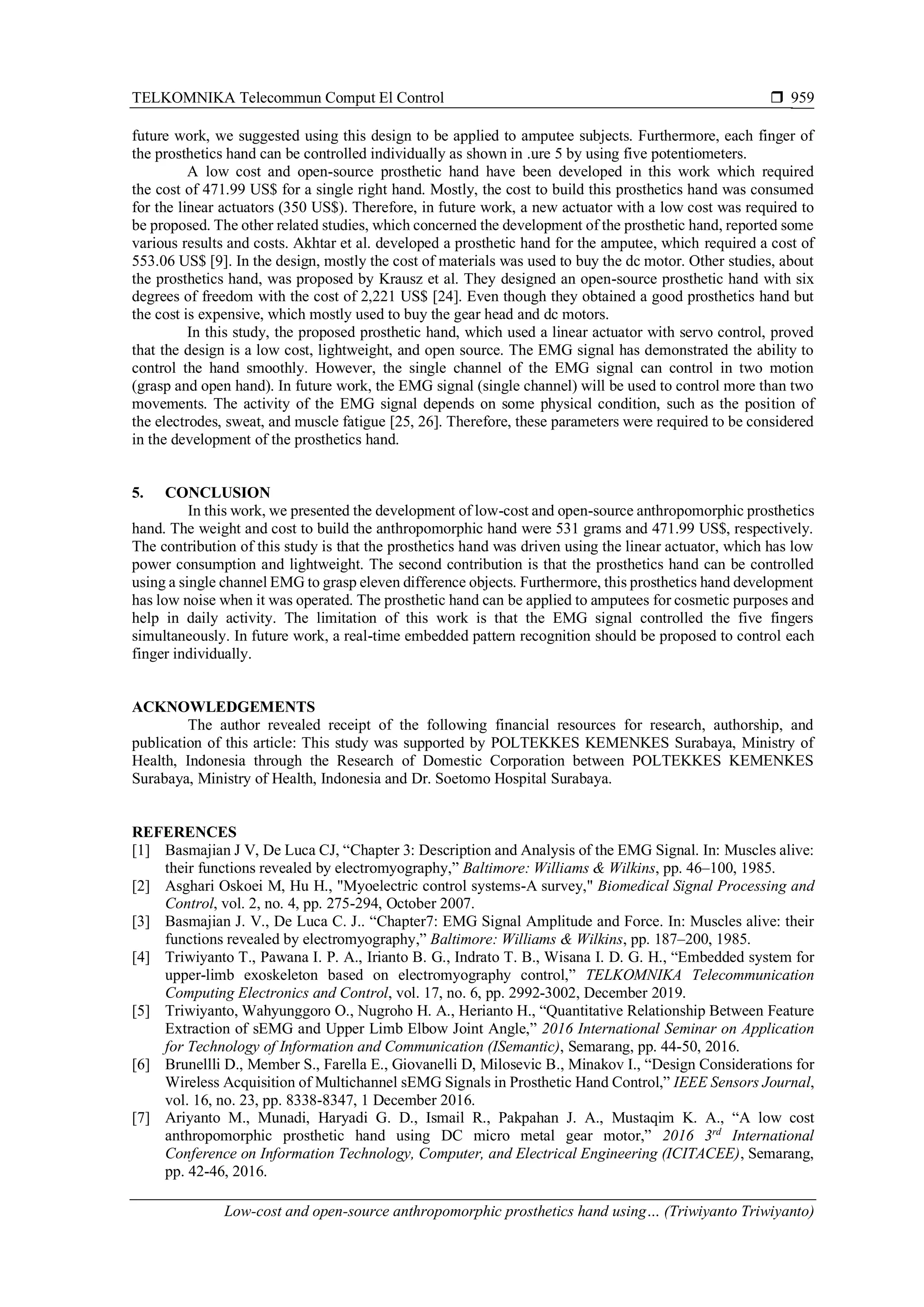 Low-cost and open-source anthropomorphic prosthetics hand using linear actuators | PDF ...