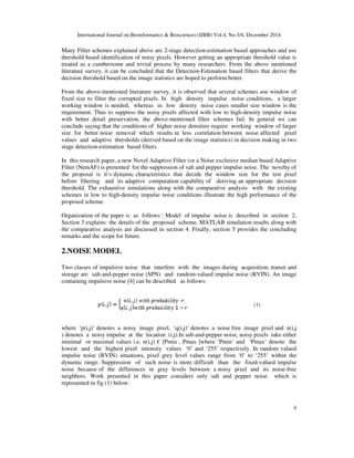 Novel Adaptive Filter (NAF) for Impulse Noise Suppression from Digital Images | PDF