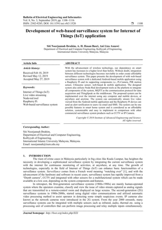 Development of web-based surveillance system for Internet of Things ...