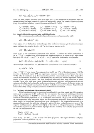 Joint digital pre-distortion model based on Chebyshev expansion | PDF
