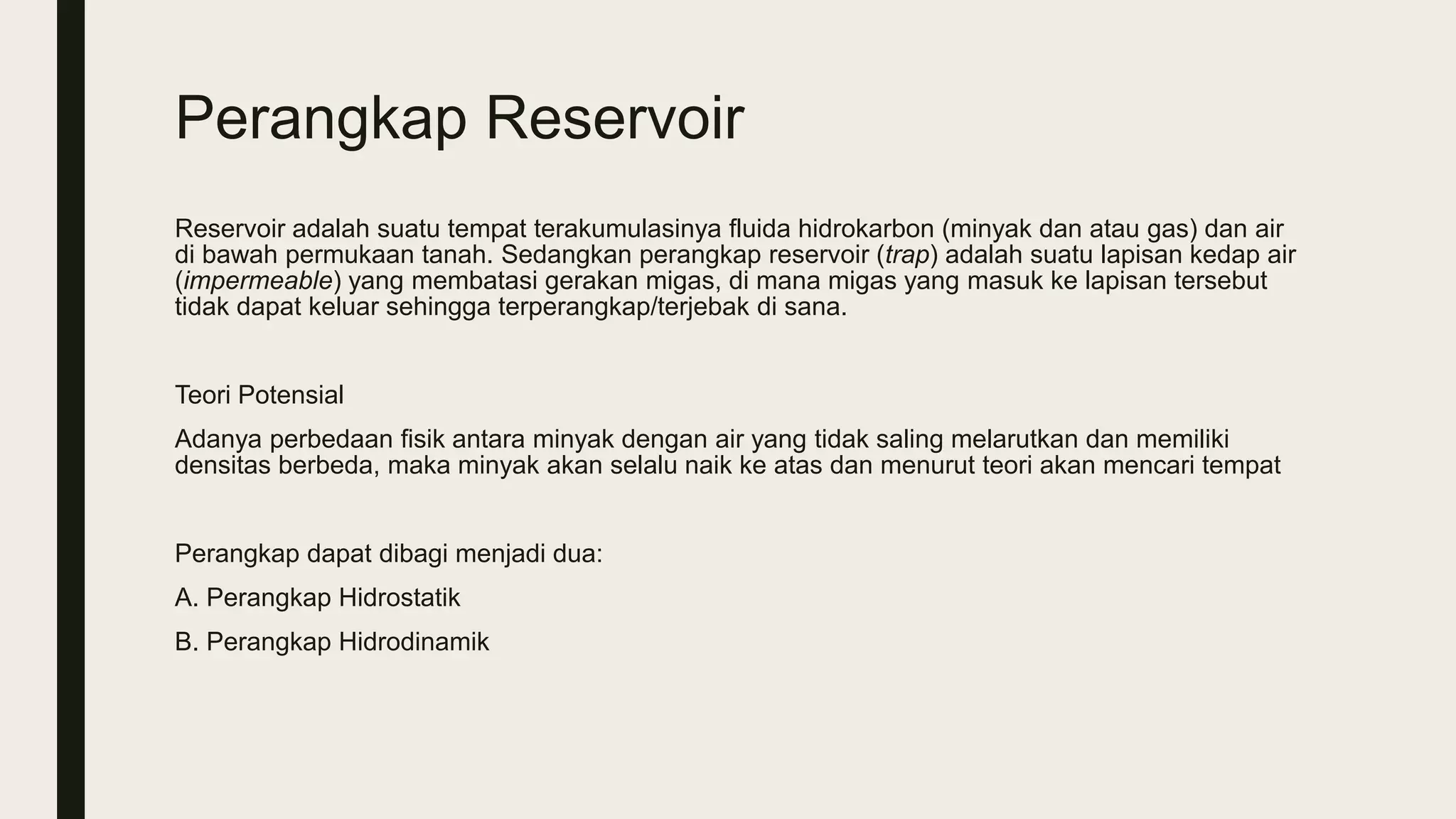 Perangkap Reservoir - Jebakan Minyak - Oil Trap | PPTX
