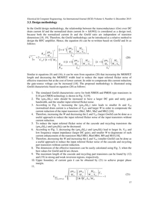 INPUT REFERRED NOISE REDUCTION TECHNIQUE FOR TRANSCONDUCTANCE AMPLIFIERS | PDF