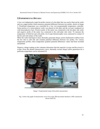 EVALUATION OF MAJORITY CHARGE CARRIER AND IMPURITY CONCENTRATION USING ...