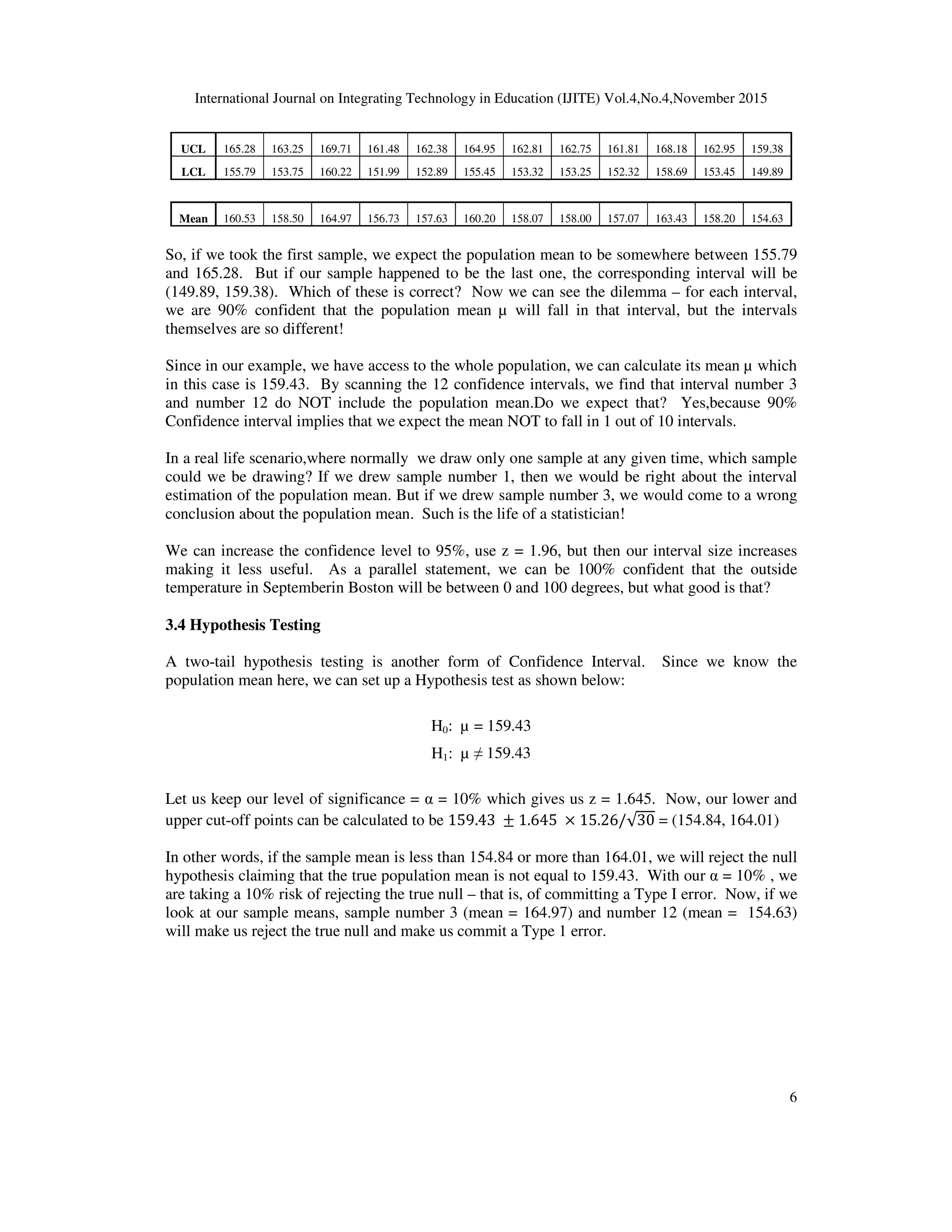 USE OF EXCEL IN STATISTICS: PROBLEM SOLVING VS PROBLEM UNDERSTANDING | PDF
