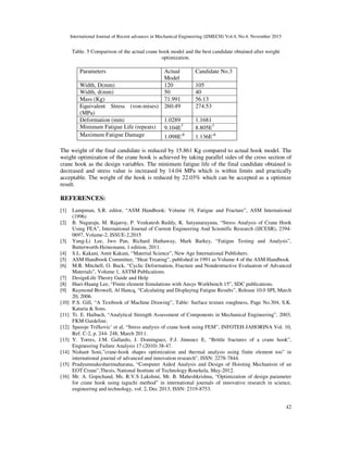 OPTIMIZATION AND FATIGUE ANALYSISOF A CRANE HOOK USING FINITE ELEMENT METHOD | PDF | Physics ...