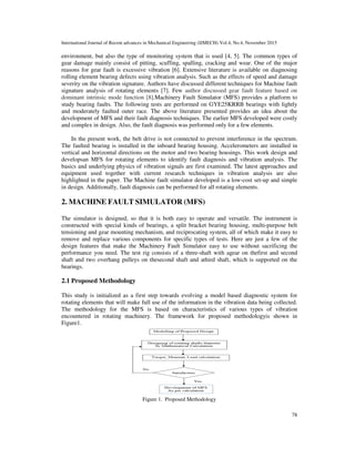 DESIGN AND DEVELOPMENT OF MACHINE FAULT SIMULATOR (MFS) FOR FAULT DIAGNOSIS | PDF