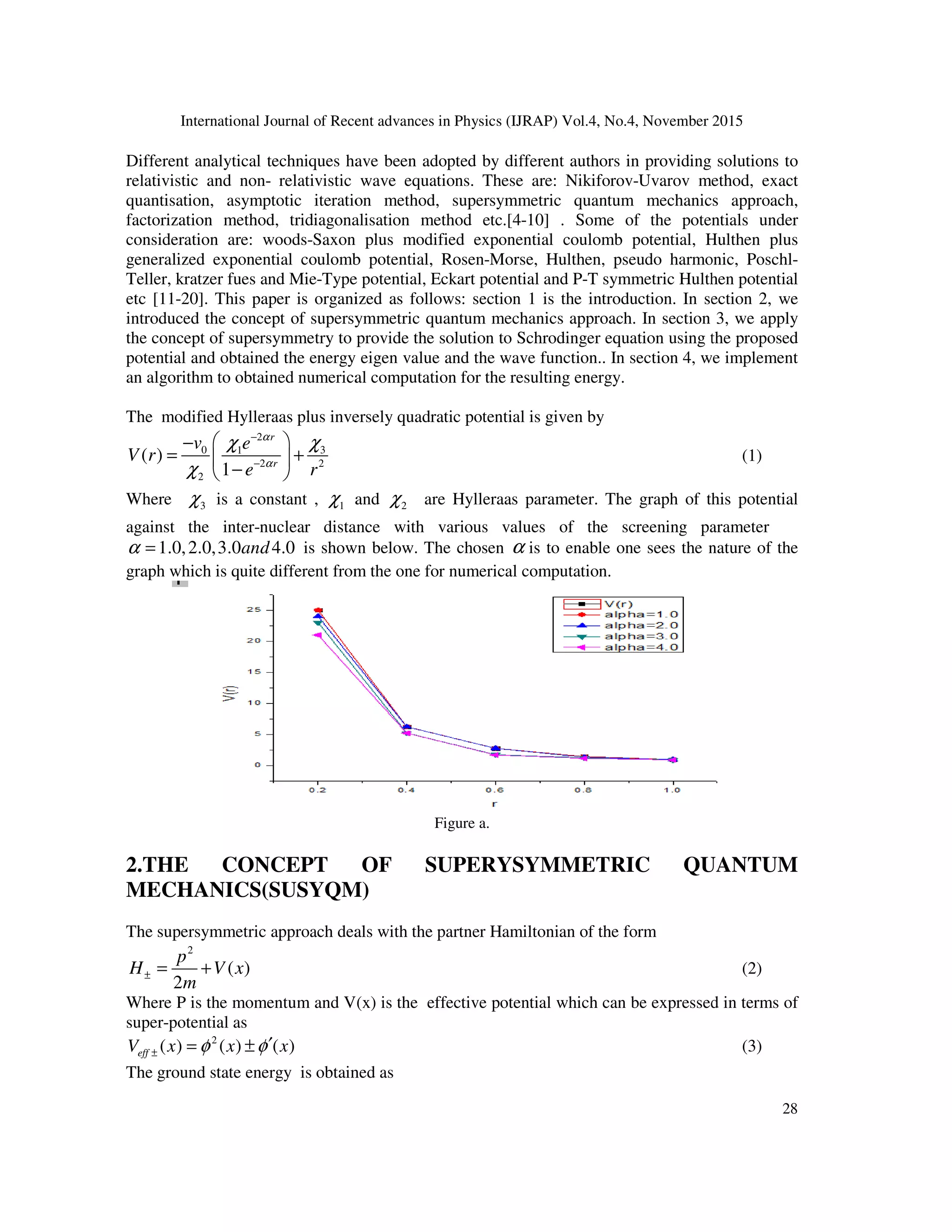 BOUND STATE SOLUTION TO SCHRODINGER EQUATION WITH MODIFIED HYLLERAAS PLUS INVERSELY QUADRATIC ...