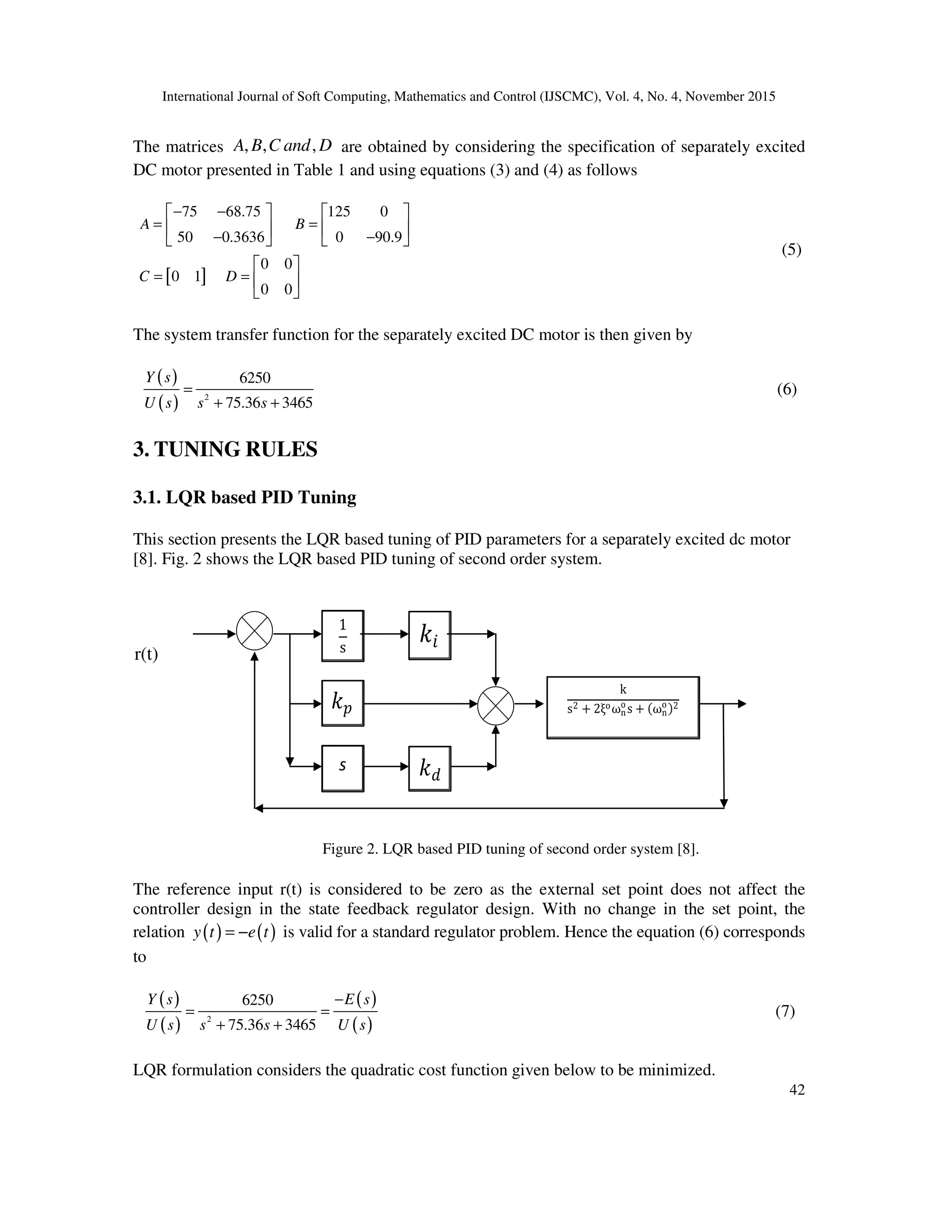 OPTIMAL PID CONTROLLER DESIGN FOR SPEED CONTROL OF A SEPARATELY EXCITED ...