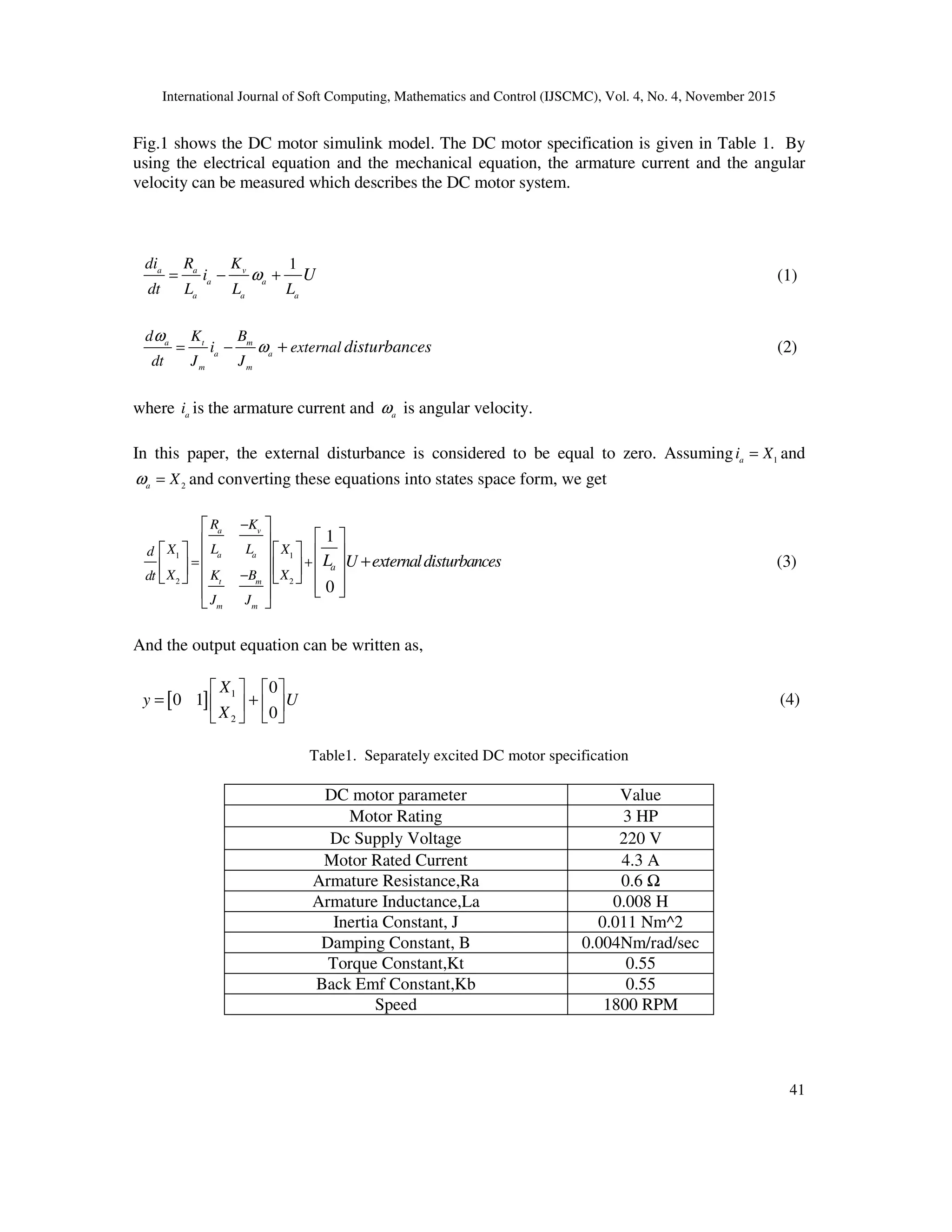 OPTIMAL PID CONTROLLER DESIGN FOR SPEED CONTROL OF A SEPARATELY EXCITED DC MOTOR: A FIREFLY ...