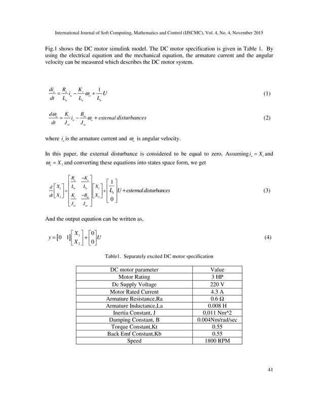 Optimal Pid Controller Design For Speed Control Of A Separately Excited Dc Motor A Firefly 