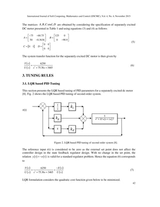 OPTIMAL PID CONTROLLER DESIGN FOR SPEED CONTROL OF A SEPARATELY EXCITED DC MOTOR: A FIREFLY ...