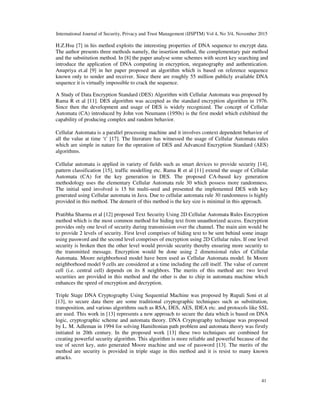 A NOVEL DNA ENCRYPTION SYSTEM USING CELLULAR AUTOMATA | PDF