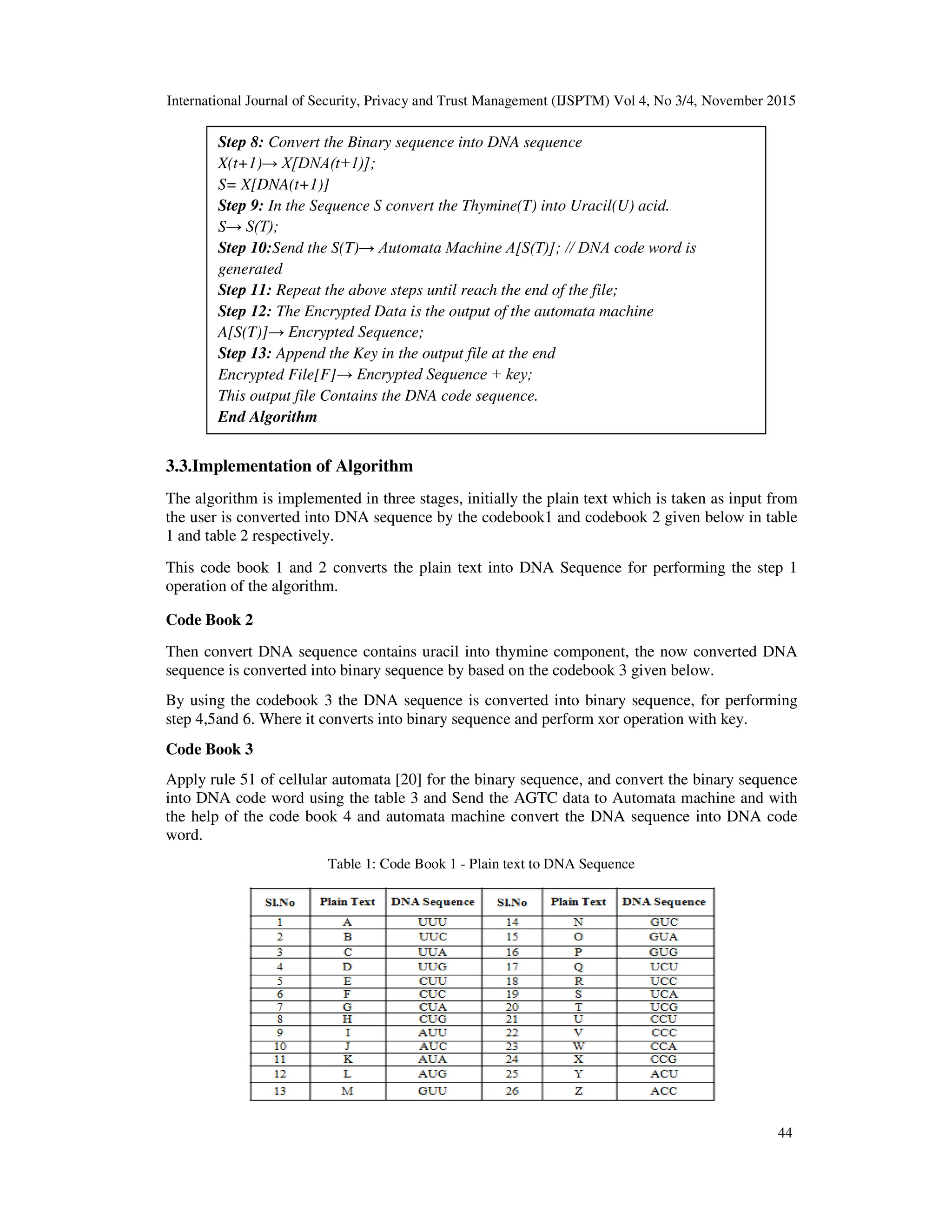A Novel DNA Encryption System Using Cellular Automata | PDF