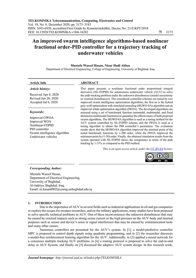 An Improved Swarm Intelligence Algorithms Based Nonlinear Fractional Order Pid Controller For A