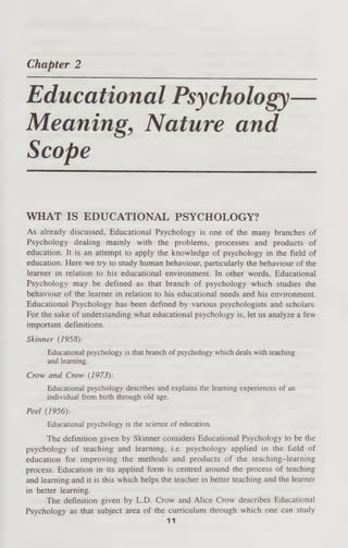 Advanced Educational Psychology 2nd Edition S.K. Mangal | PDF