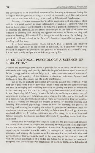 Advanced Educational Psychology 2nd Edition S.K. Mangal | PDF