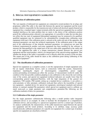 PRACTICE OF CALIBRATION TECHNOLOGY FOR THE SPECIAL TEST EQUIPMENT | PDF