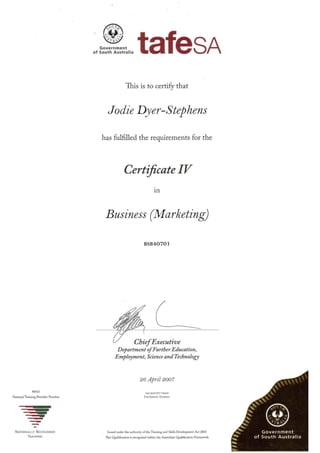 Certificate 4 Certificate | PDF