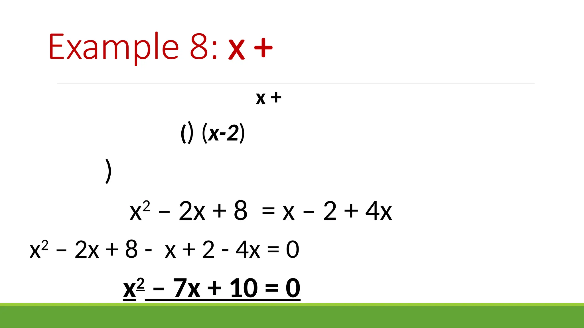 EQUATIONS TRANSFORMABLE IN QUADRATIC EQUATIONS | PPTX