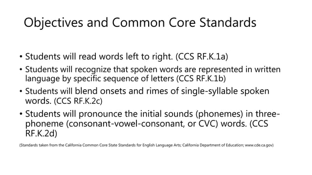 k- blending onset and rime- ab Word Family | PPT