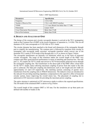 DESIGN AND FABRICATION OF COMPACT AND HIGH PERFORMANCE C BAND OMT | PDF